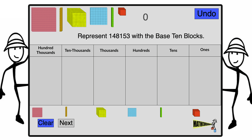 “Number Builder” ( 6-digit digital activity/tool with base 10 blocks ...
