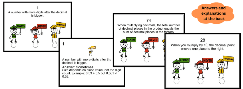 sometimes always never true maths