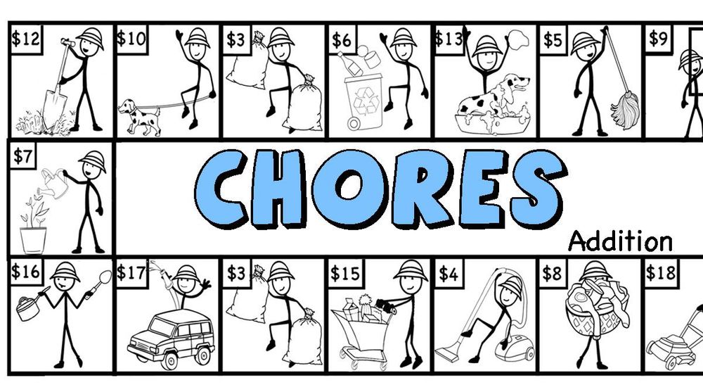 Chores!- A game to practice Addition, regrouping, and place value ...