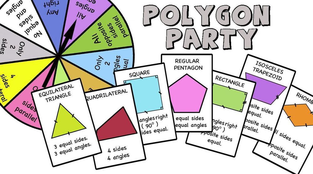 Polygons’ Properties cards game, board game, bingo cards | Math Curious