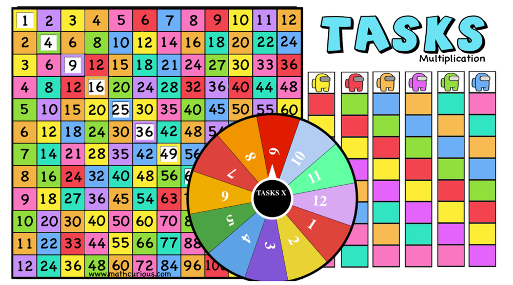 “TASKS” game – Multiplication, division facts | Math Curious