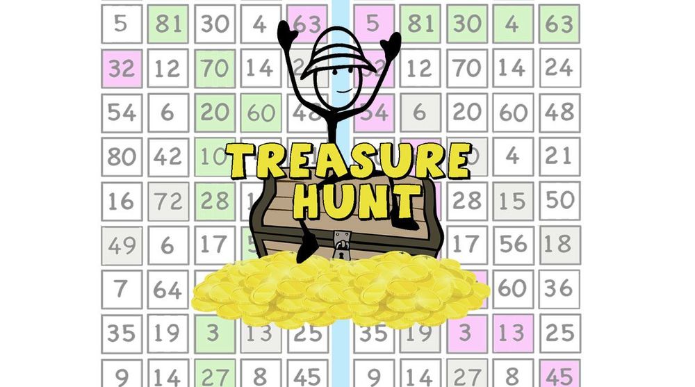 Treasure Hunt- Mental math practice (+google slides version) | Math Curious